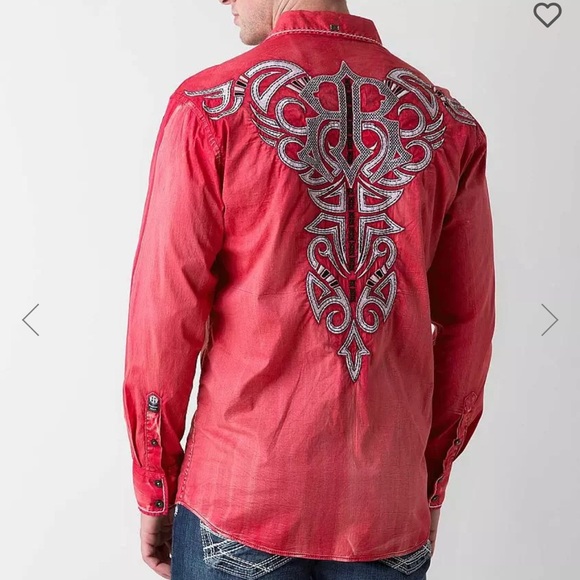 Roar | Shirts | Roar Red Mens Shirt Button Down | Poshmark